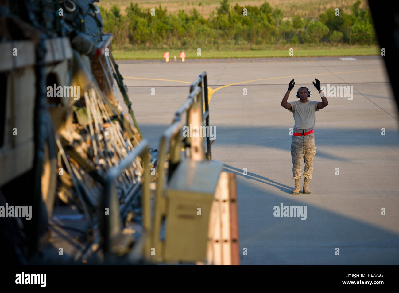 United States Air Force Senior Airman Anthony Daniels, 3rd Aerial Port ...