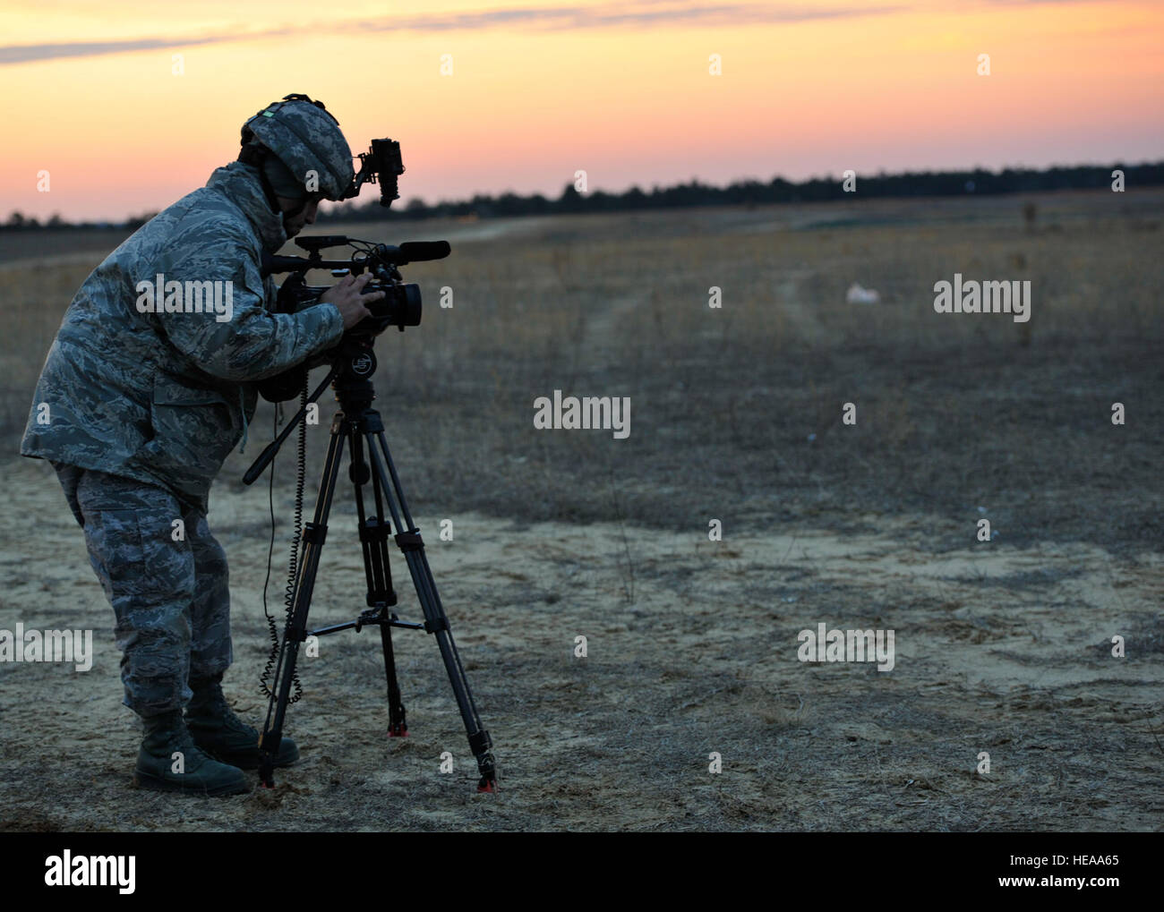 U.S. Air Force Tech. Sgt. Michael Garza, a combat broadcaster with the 3rd Combat Camera ...