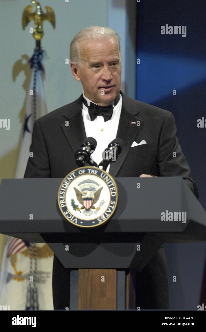 Vice President Joe Biden speaks during the Commander in Chief's Ball in ...