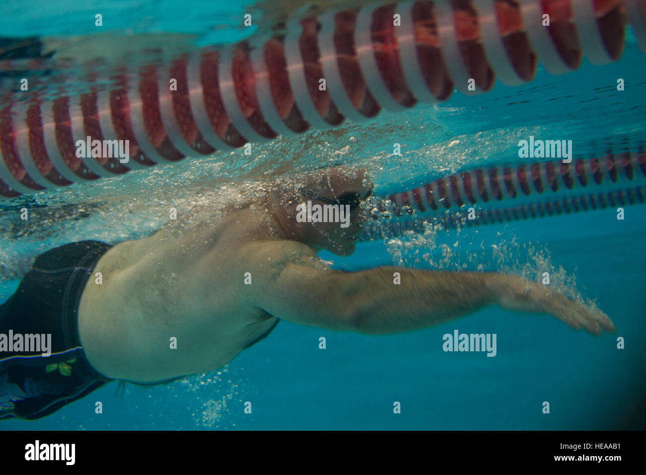 Jason Caswell, an Air Force Wounded Warrior swimming competitor ...
