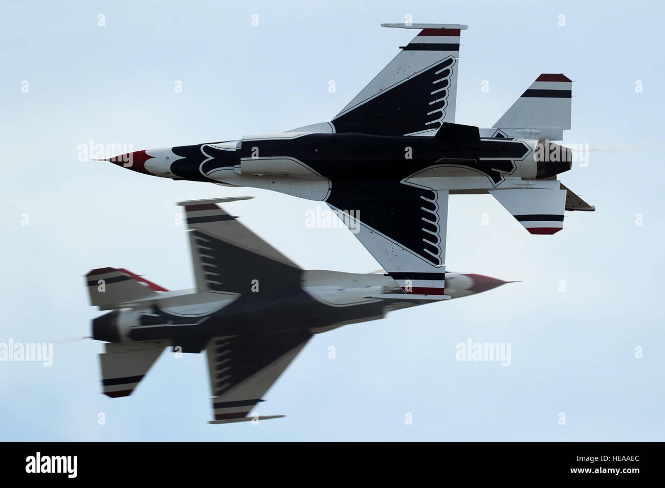 U.S. Air Force Thunderbird pilots execute the Inverted Opposing Knife ...