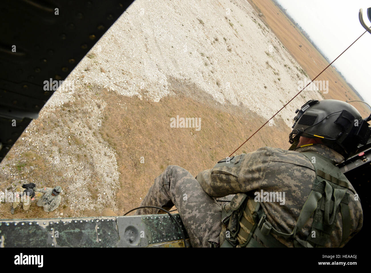 U.S. Army and Air Force personnel conduct a joint combat search and ...