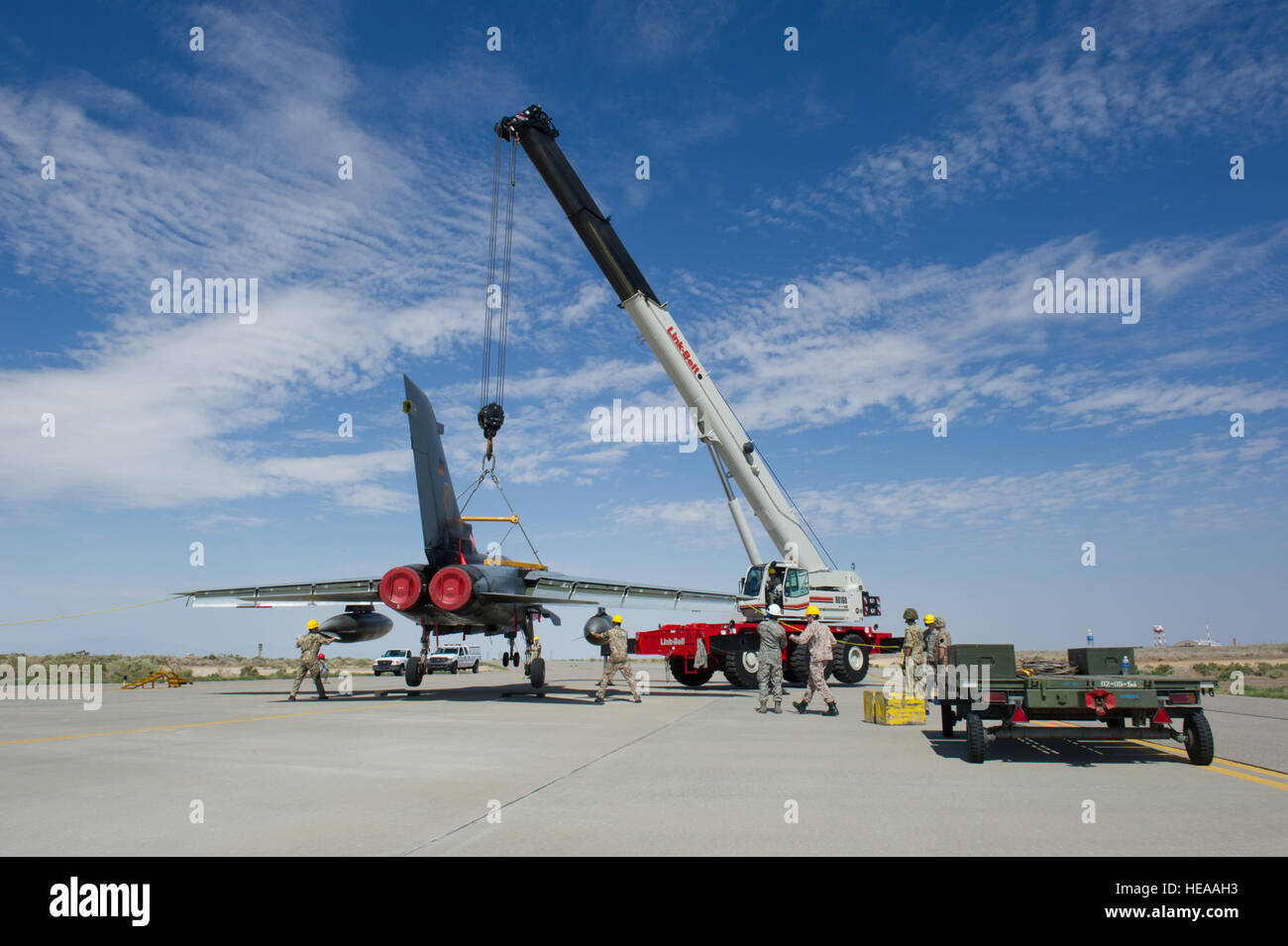 U.S. Air Force Airmen from the 49th and 849th Aircraft Maintenance ...