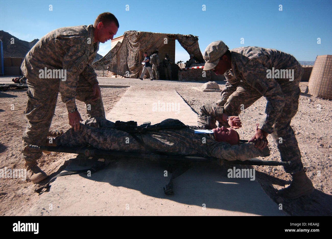 The 82nd Airborne conducts a mass casualty exercise at FOB Farah with ...