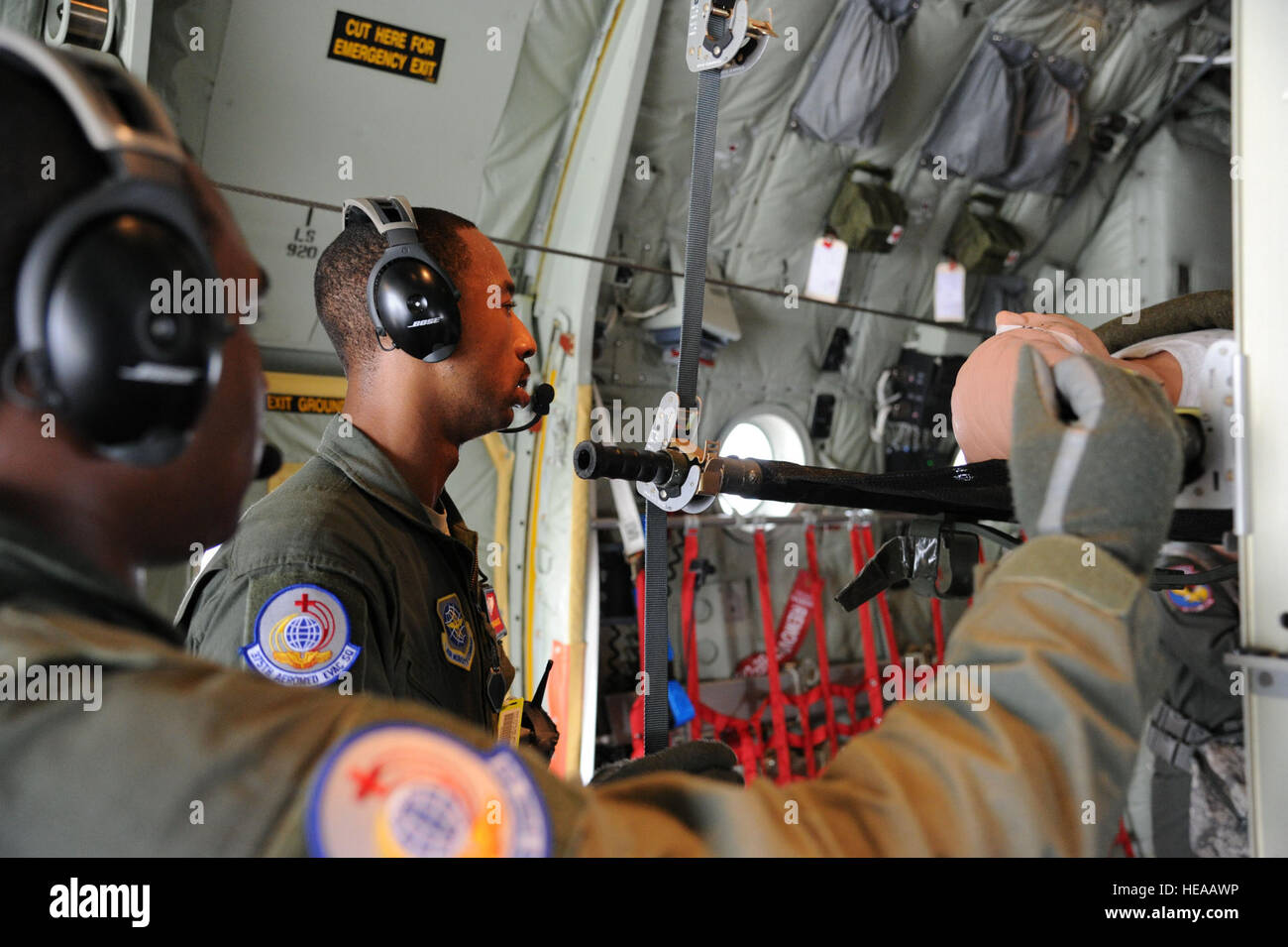 Senior Airman Irwin Jones, left, and Staff Sgt. Justin Duckett, right ...