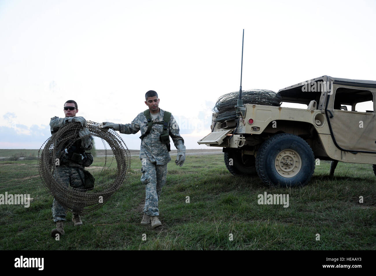 U.S. Army Spc. Tyler Beck, medic, and Spc. Roberto Arias, supply ...