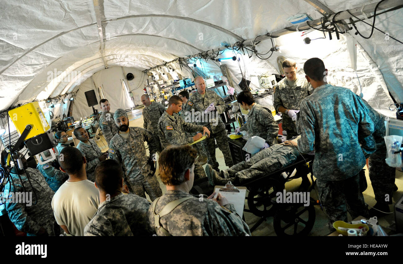 U.S. Army medical personnel gather personal information from U.S. Air ...
