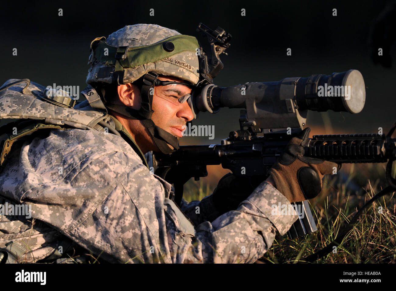 U.S. Army Staff Sgt. Juan Vargas, a mortar transport operator assigned ...