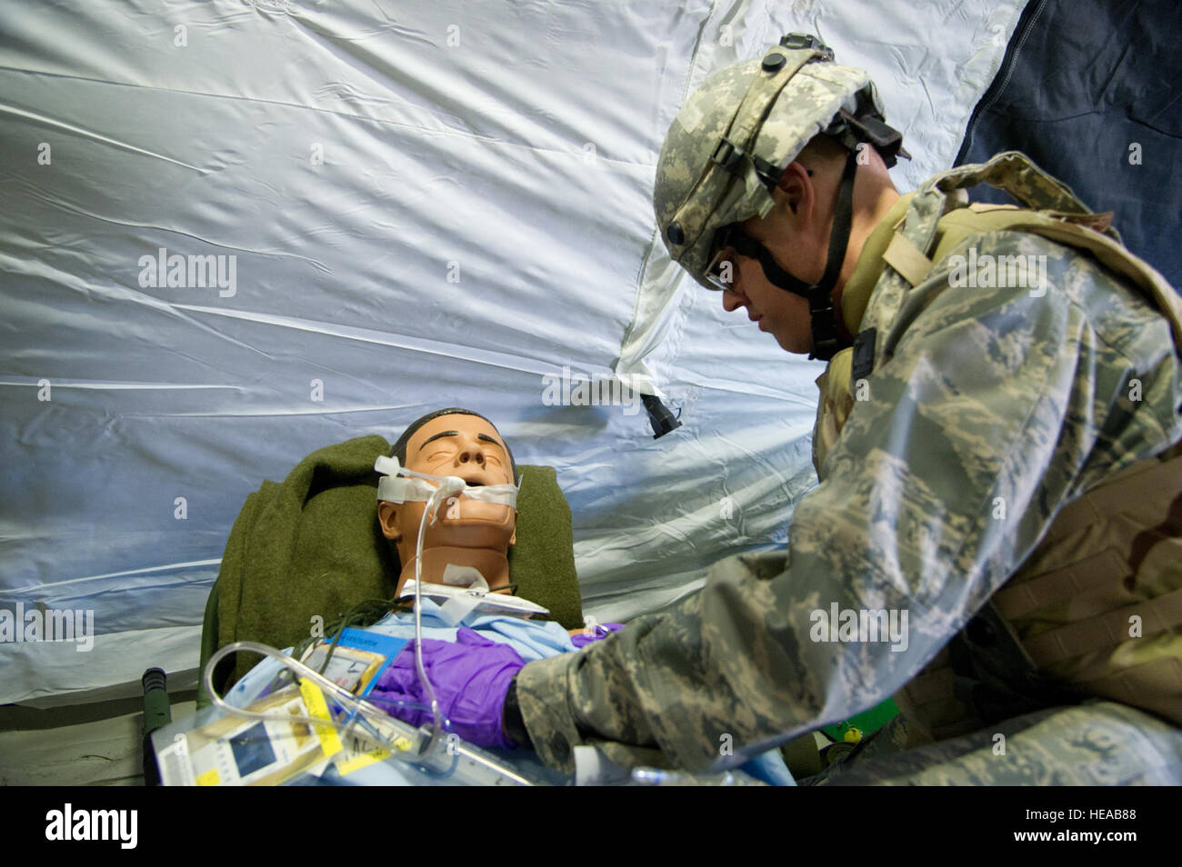 U.S. Air Force Lt. Col. Alan Guhlke, anesthesiologist, 711th Human ...