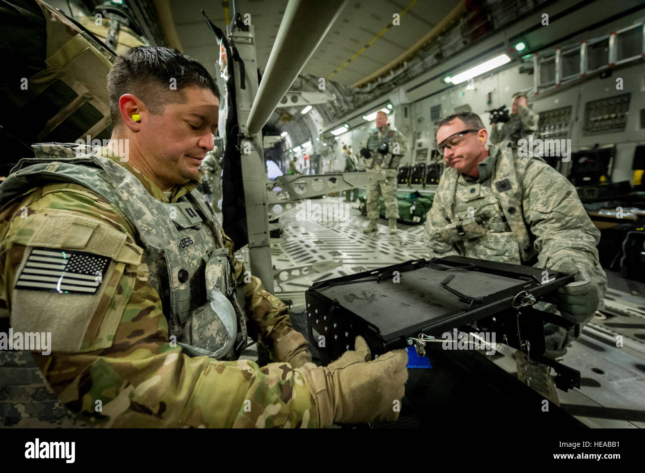 U.S. Air Force Capt. Richard Rogers and Lt. Col. David Kwiatkowski ...