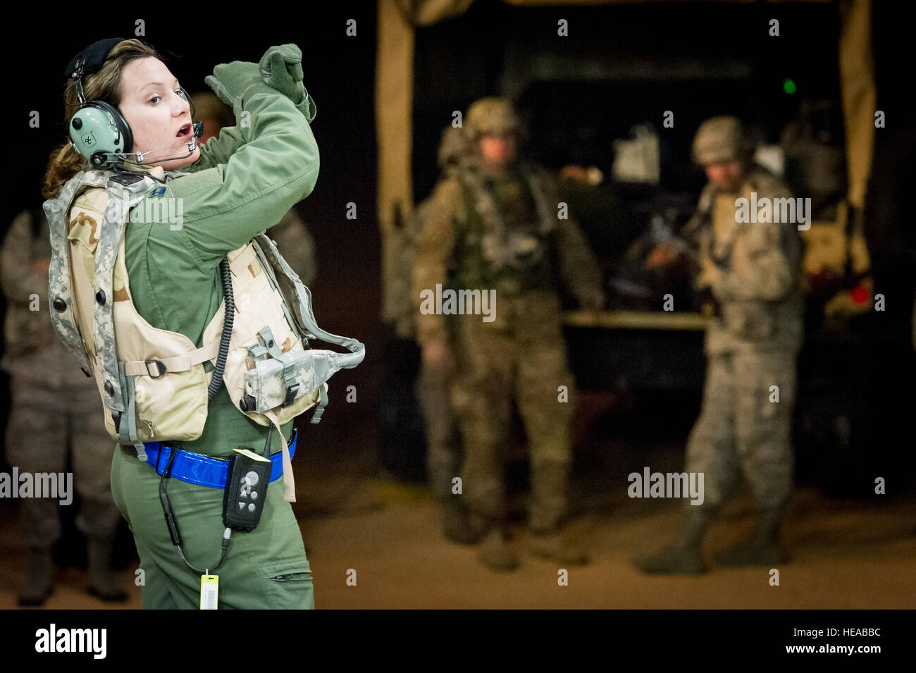 U.S. Air Force Capt. Danielle Cooper, flight nurse, 43rd Aeromedical ...