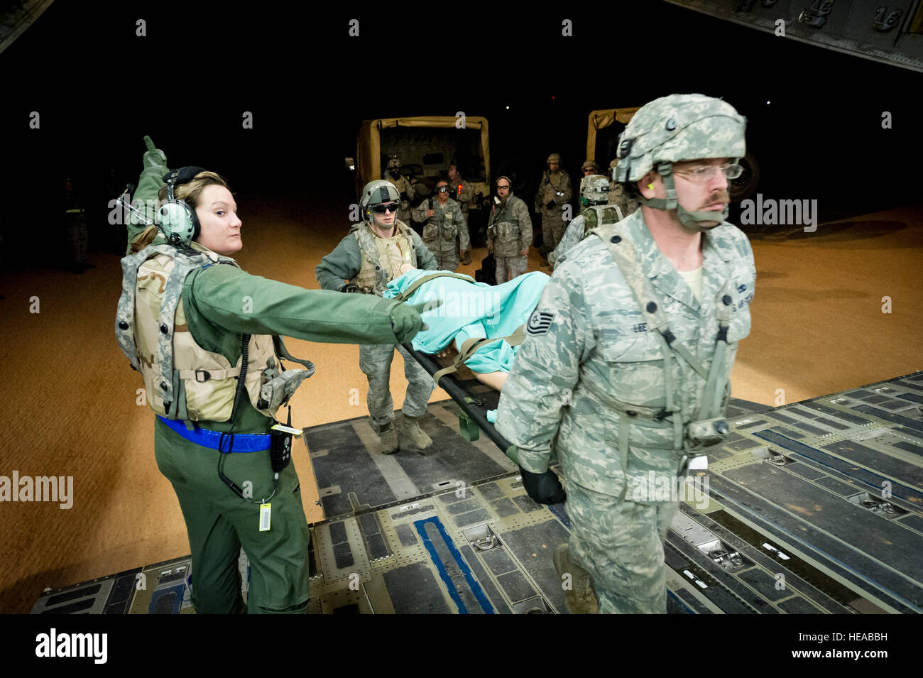 U.S. Air Force Capt. Danielle Cooper, flight nurse, 43rd Aeromedical ...