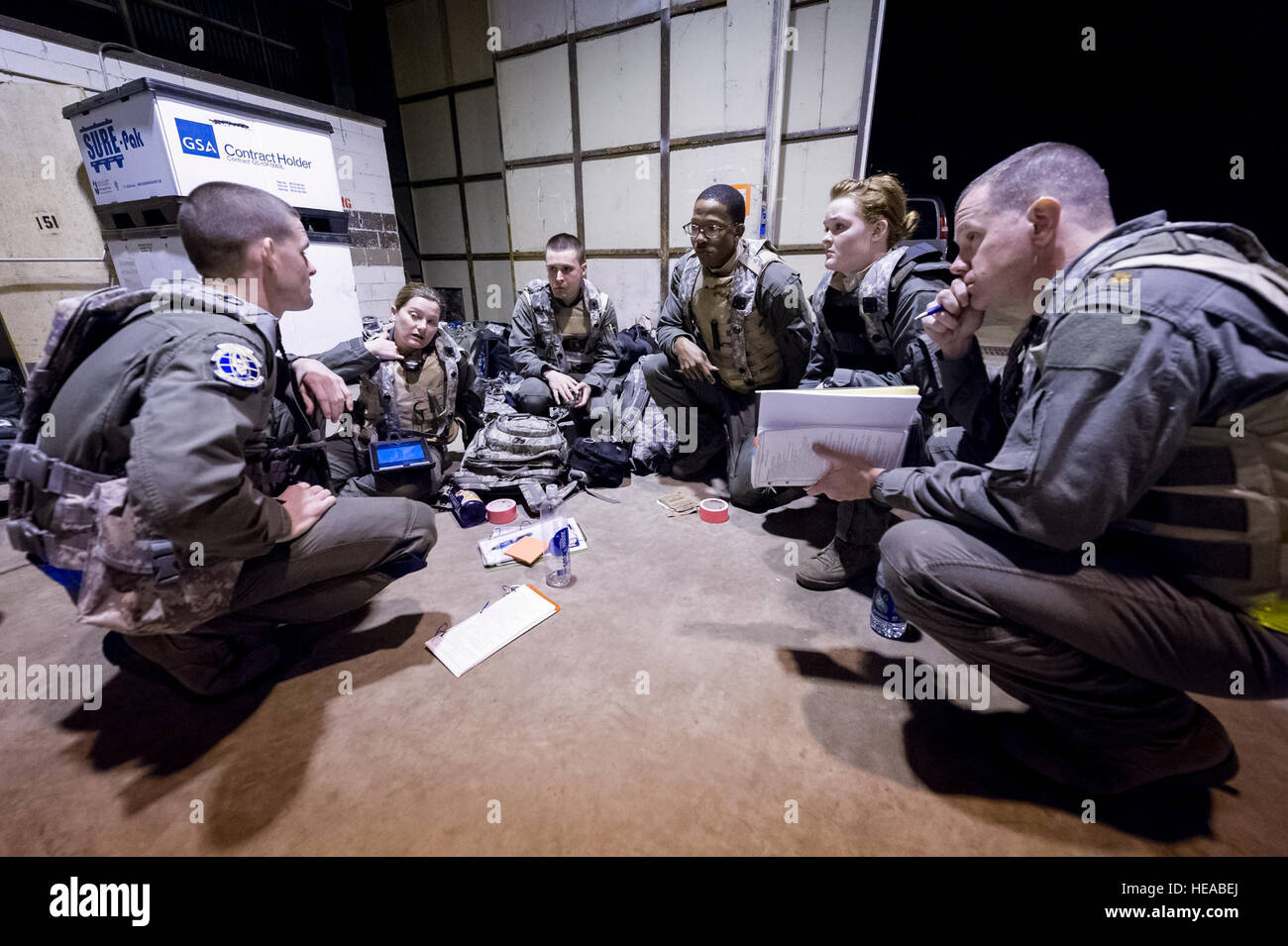 Observer/controller, trainer member, U.S. Air Force Master Sgt. George ...
