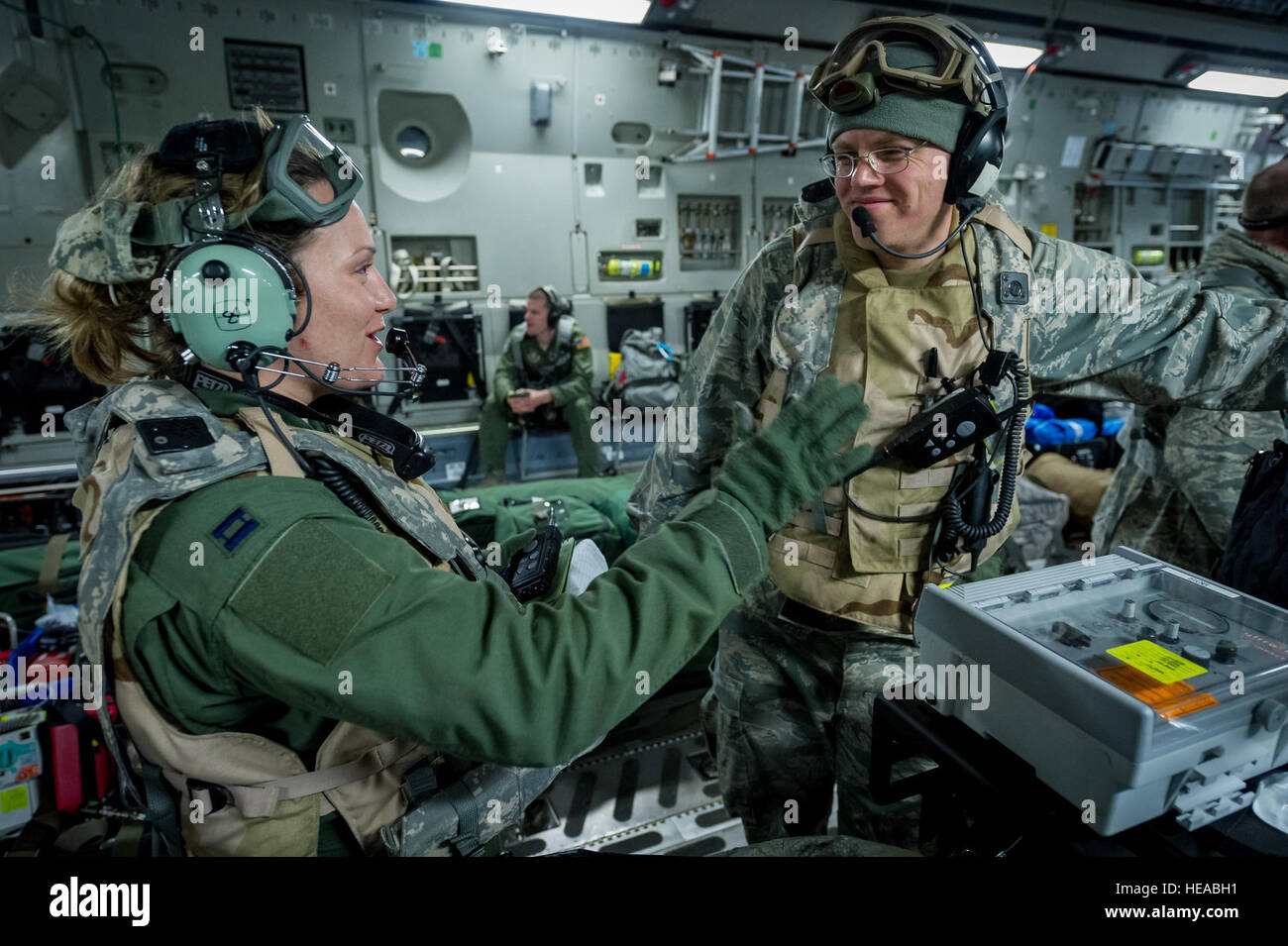 U.S. Air Force Capt. Danielle Cooper, flight nurse, 43rd Aeromedical ...