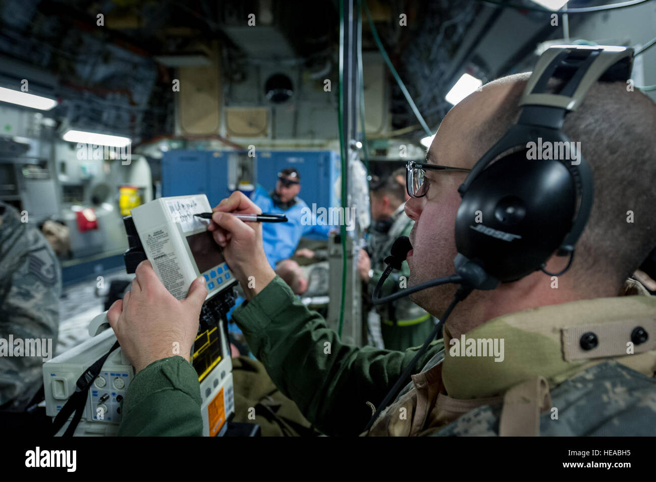 U.S. Air Force Capt. Daniel Bevington, critical care nurse, 711th Human ...
