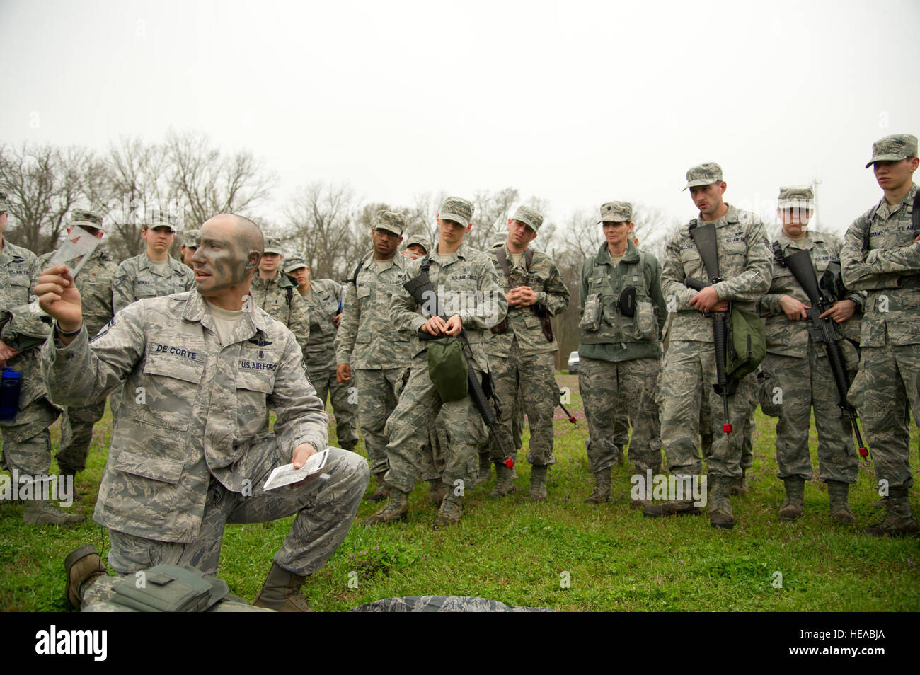 U.S. Air Force Senior Master Sgt. Mark De Corte, superintendent, 75th ...