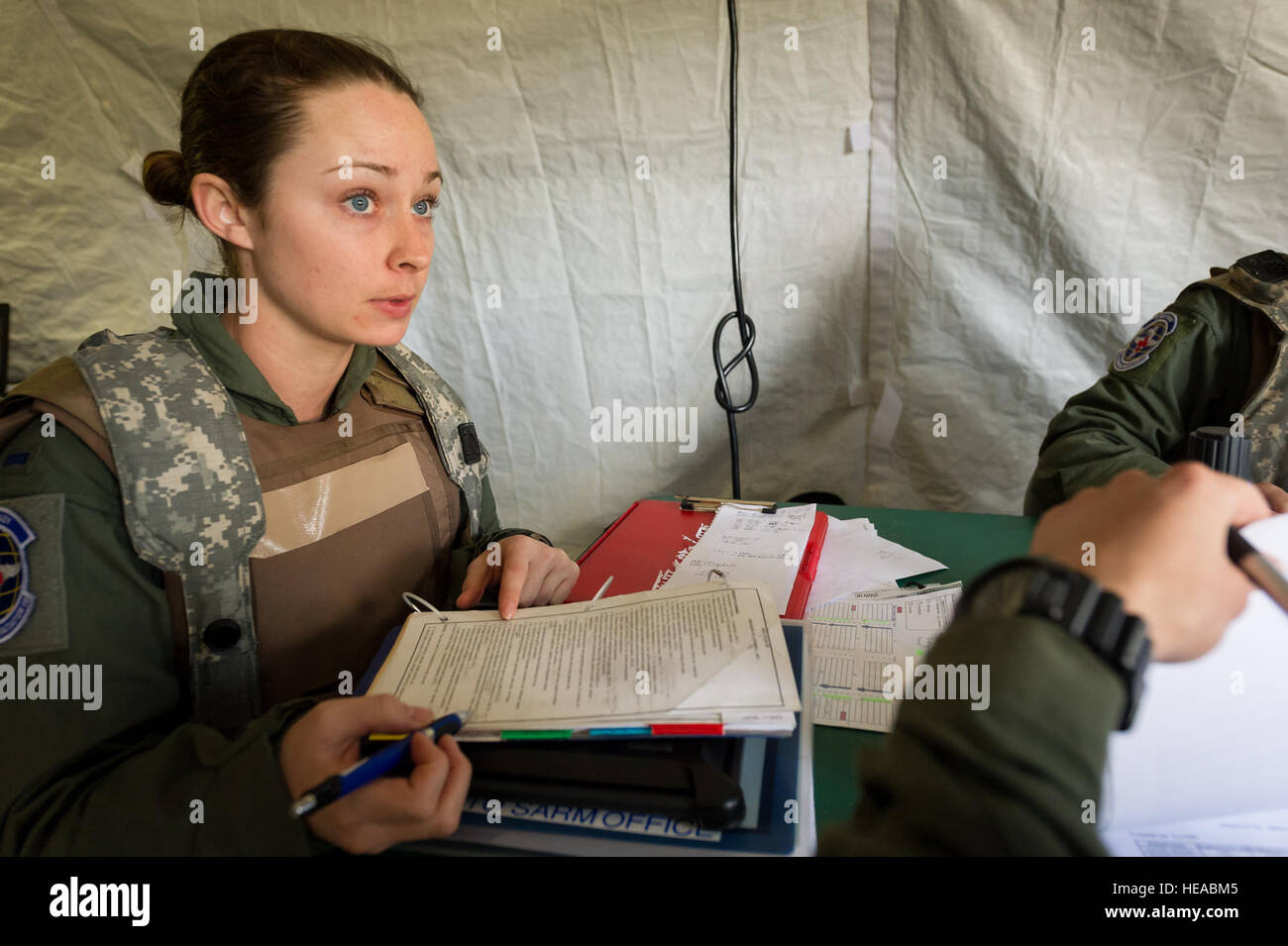 U.S. Air Force 1st Lt. Ashley Stansberry, flight nurse, 86th ...