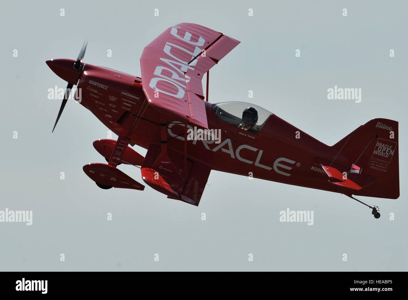 Sean D. Tucker from team Oracle performs aerial acrobatics in his ...