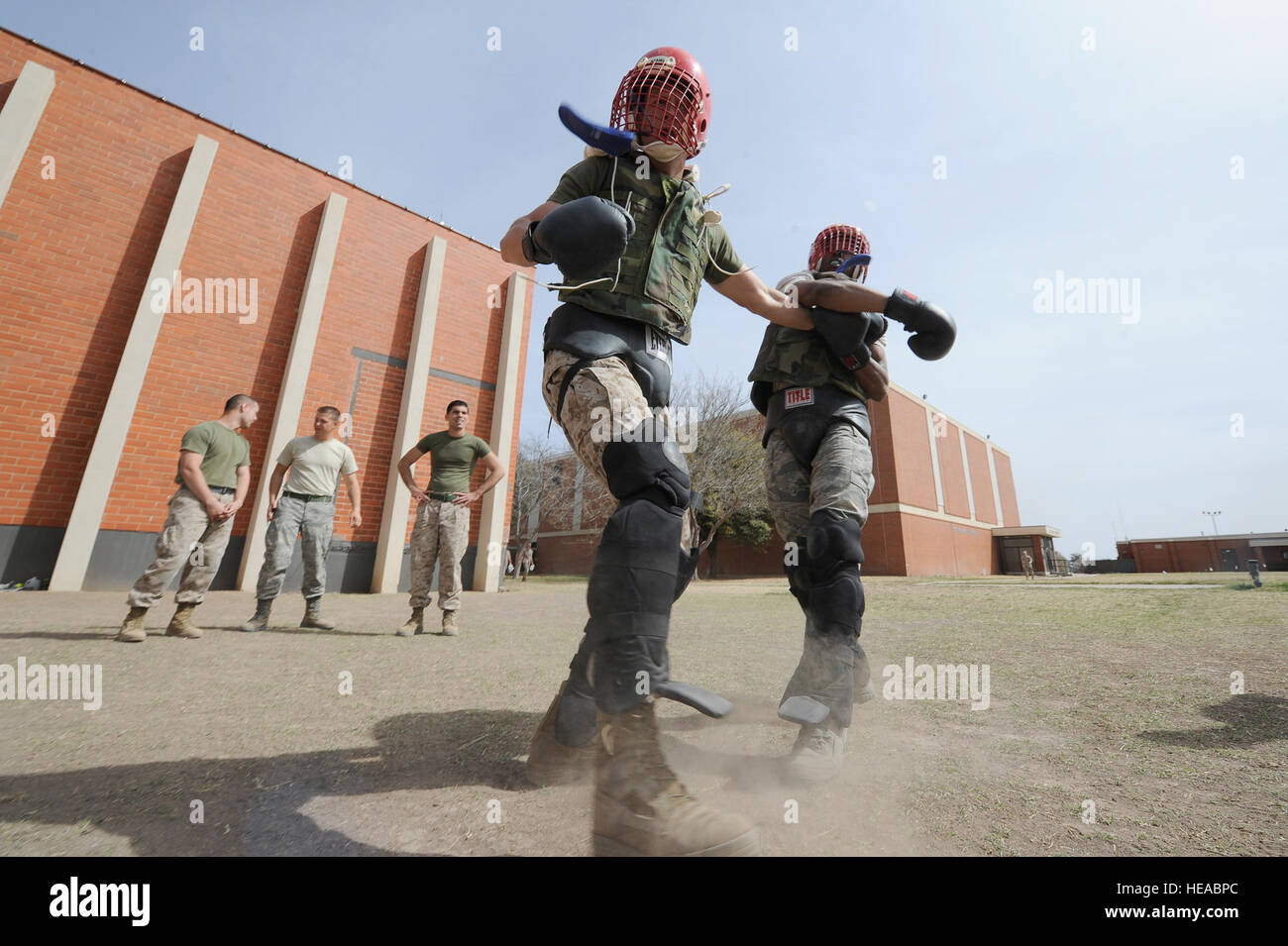 Joint service members practice the Marine Corps Martial Arts Program ...