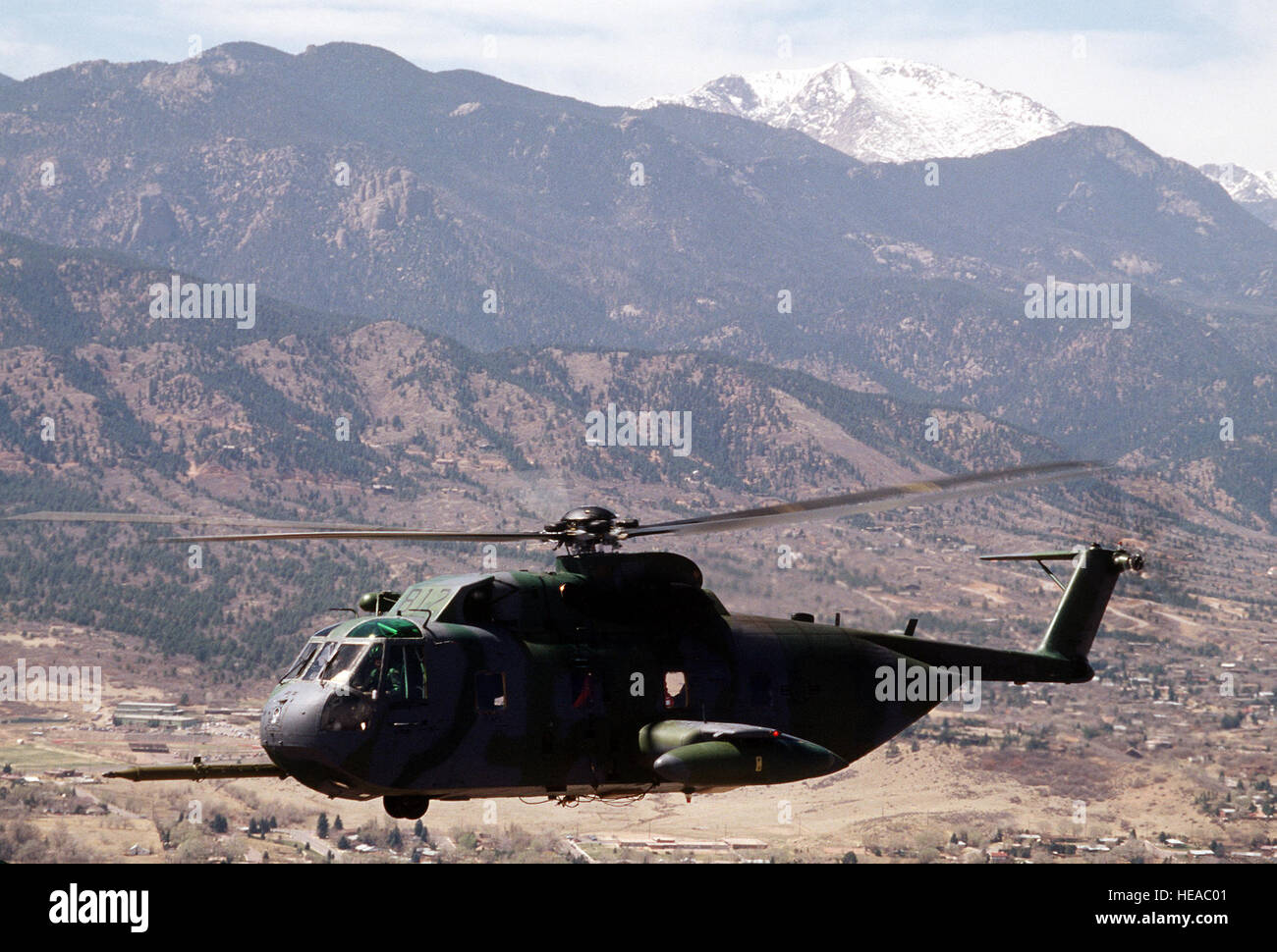 A 71st Air Rescue Squadron (71st ARS) HH-3E Jolly Green Giant ...