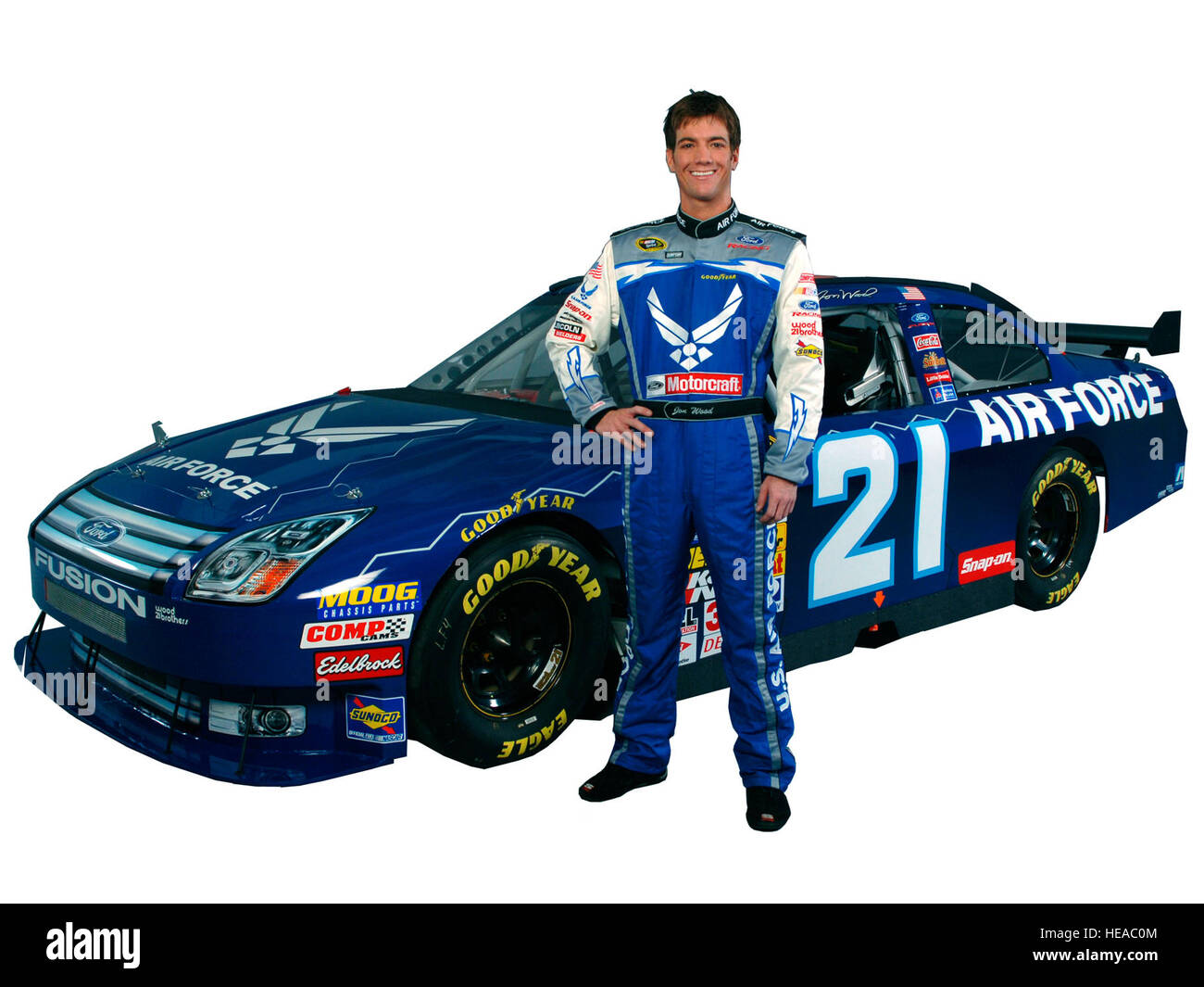 Air Force NASCAR driver, Jon Wood, and the new paint scheme on the No ...