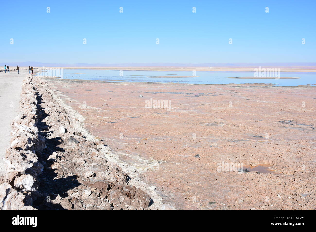 Salt flats lake in Atacama desert Chile Stock Photo - Alamy
