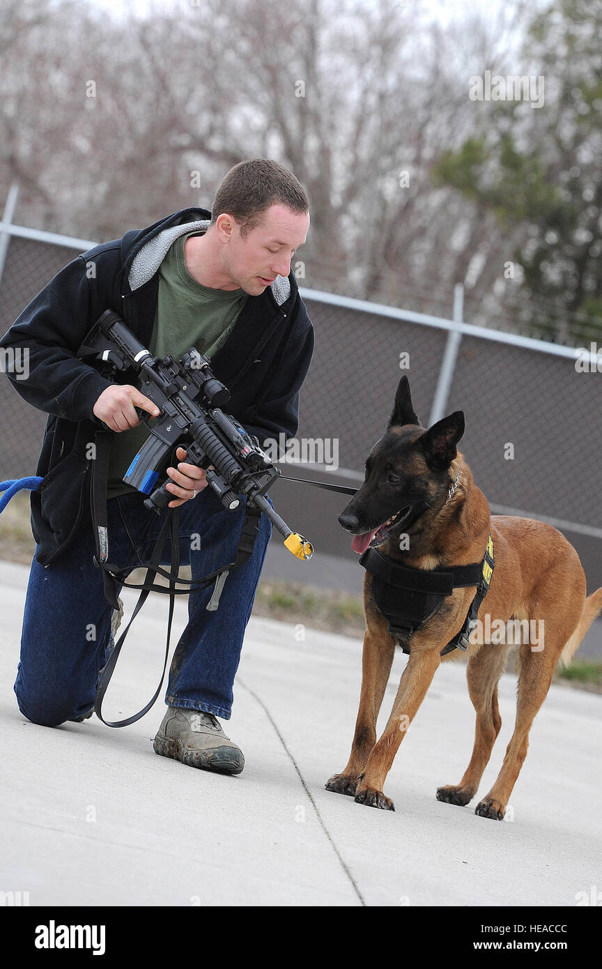 Staff Sgt. Jared Poe, 375th Security Forces Squadron military working ...
