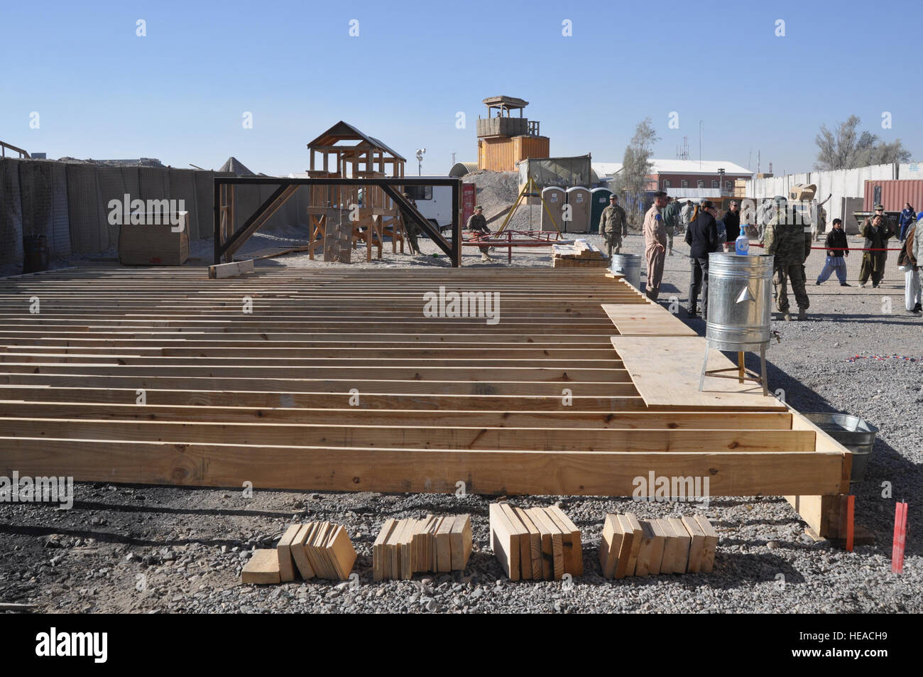 Blocks of wood donated by the departing Canadian forces become the ...