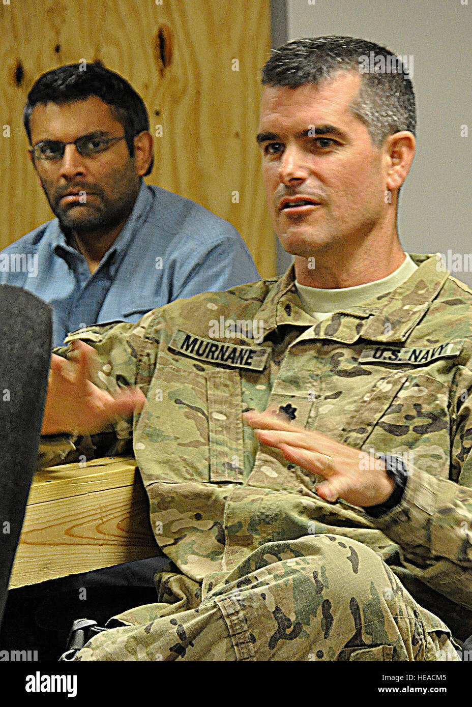 KANDAHAR PROVINCE, Afghanistan – U.S. Navy Cmdr. Michael Murnane (right ...