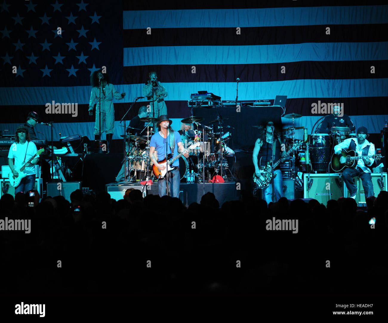 Kid Rock, American singer/songwriter, and Twisted Brown Trucker Band ...