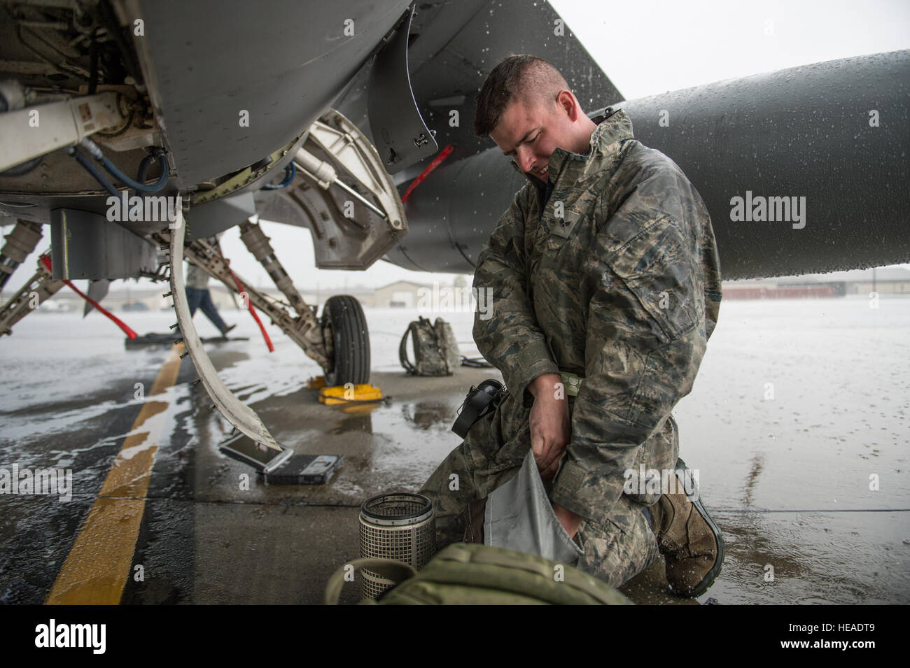 An electrical and environmental specialist from the 8th Aircraft ...