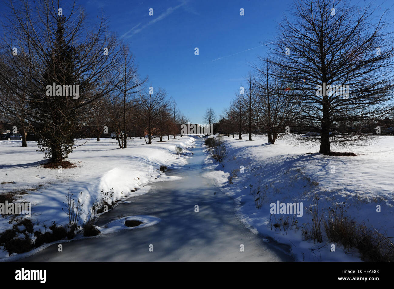 A river near the 633rd Medical Group Physical Therapy facility at ...