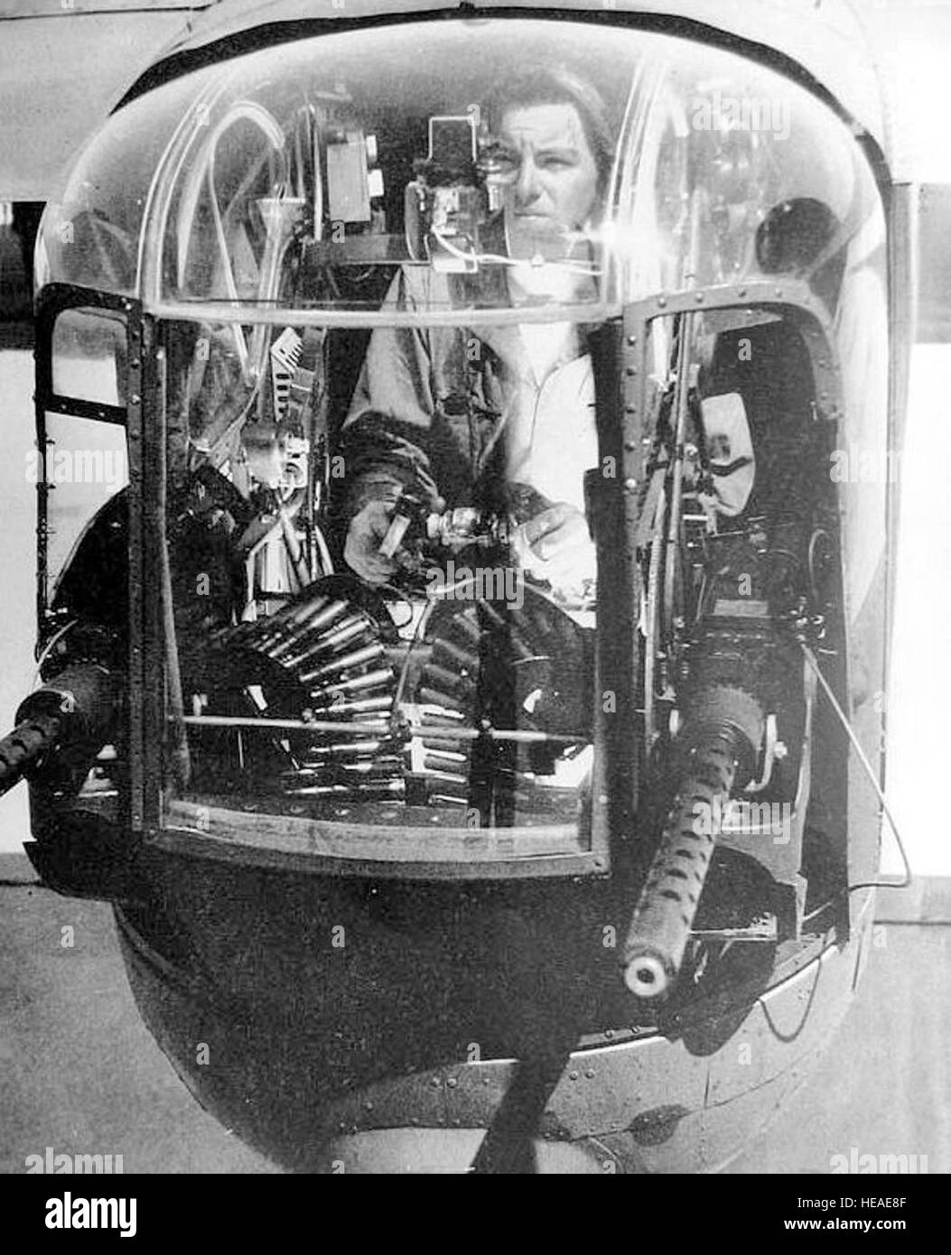 Aviation personnel conduct maintenance Black and White Stock Photos ...