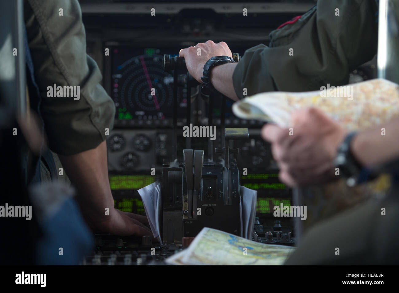 Air Force pilots from the 517th Airlift Squadron conduct low-level ...