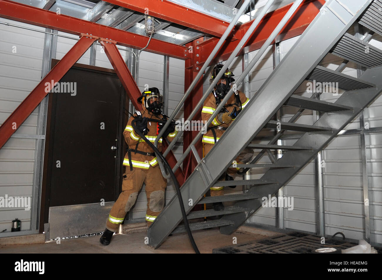 Firefighters from the 97th Civil Engineer Squadron fire department ...