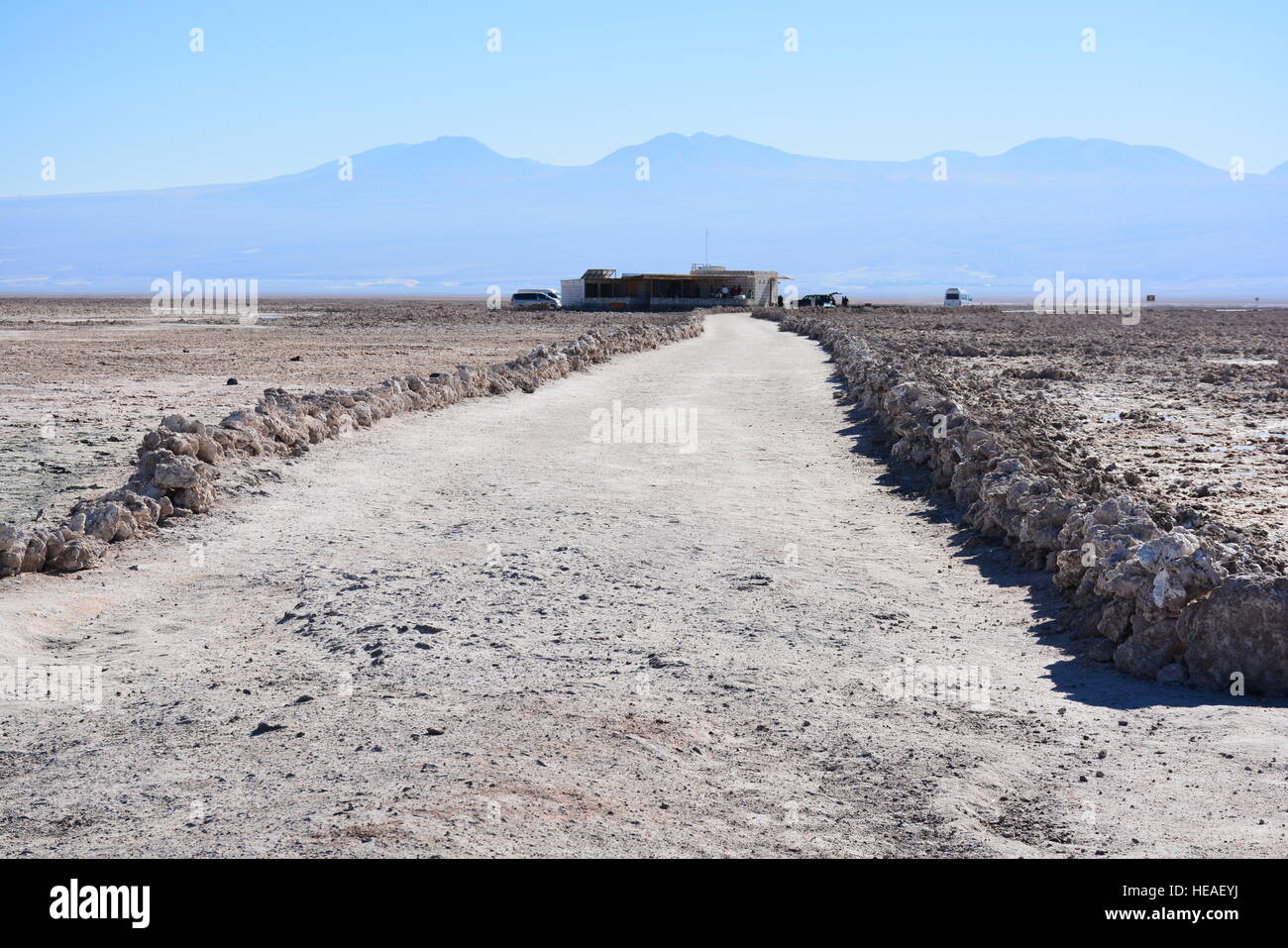 Salt flats lake in Atacama desert Chile Stock Photo - Alamy