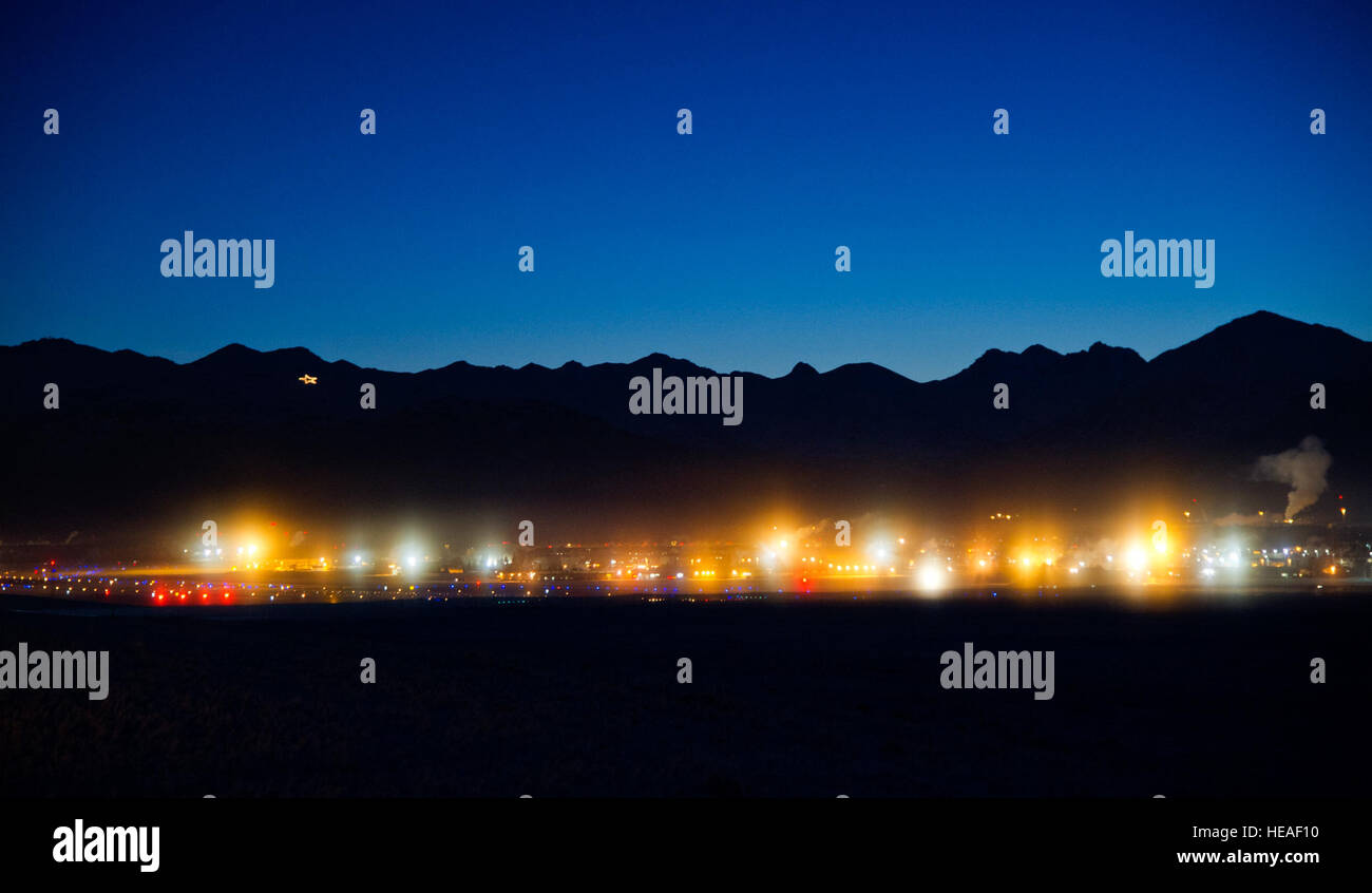Light pillars shine brightly over Joint Base Elmendorf-Richardson ...