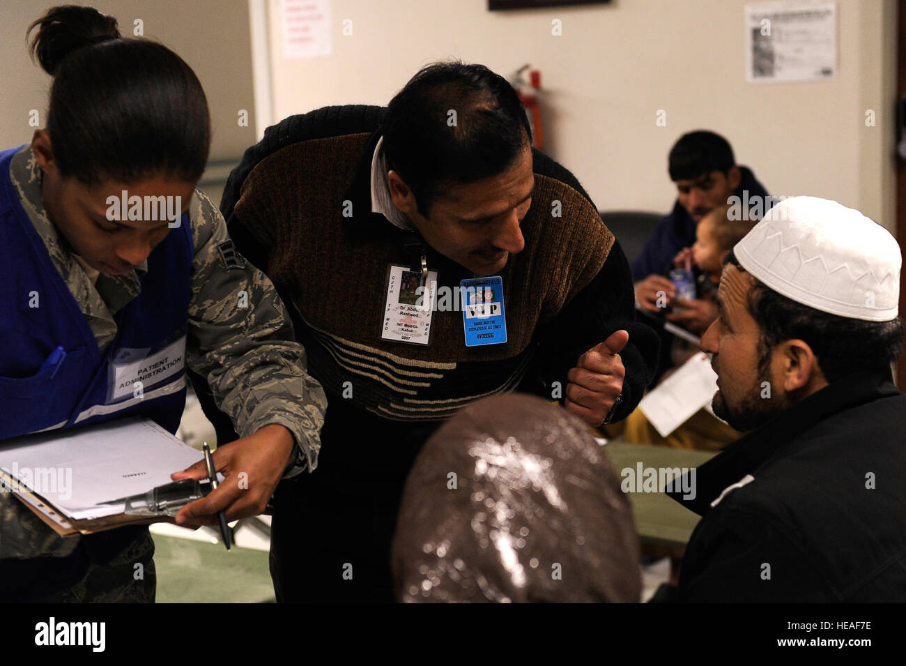 Afghan Dr. Abdul Rasheed and U.S. Senior Airmen Katrevious Swift, 455th ...