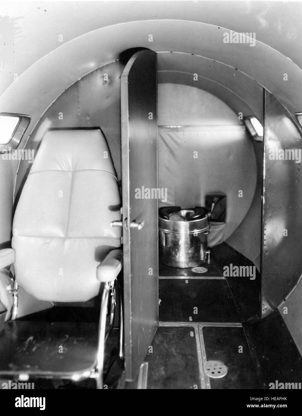 Interior view of the Lockheed XC-35 showing the aft compartment ...