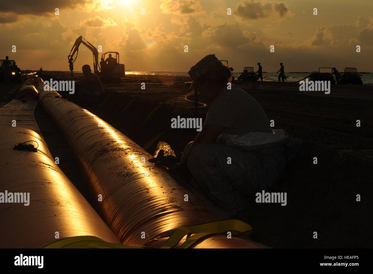 Soldiers with 527th Engineering Battalion of the Louisiana Army ...