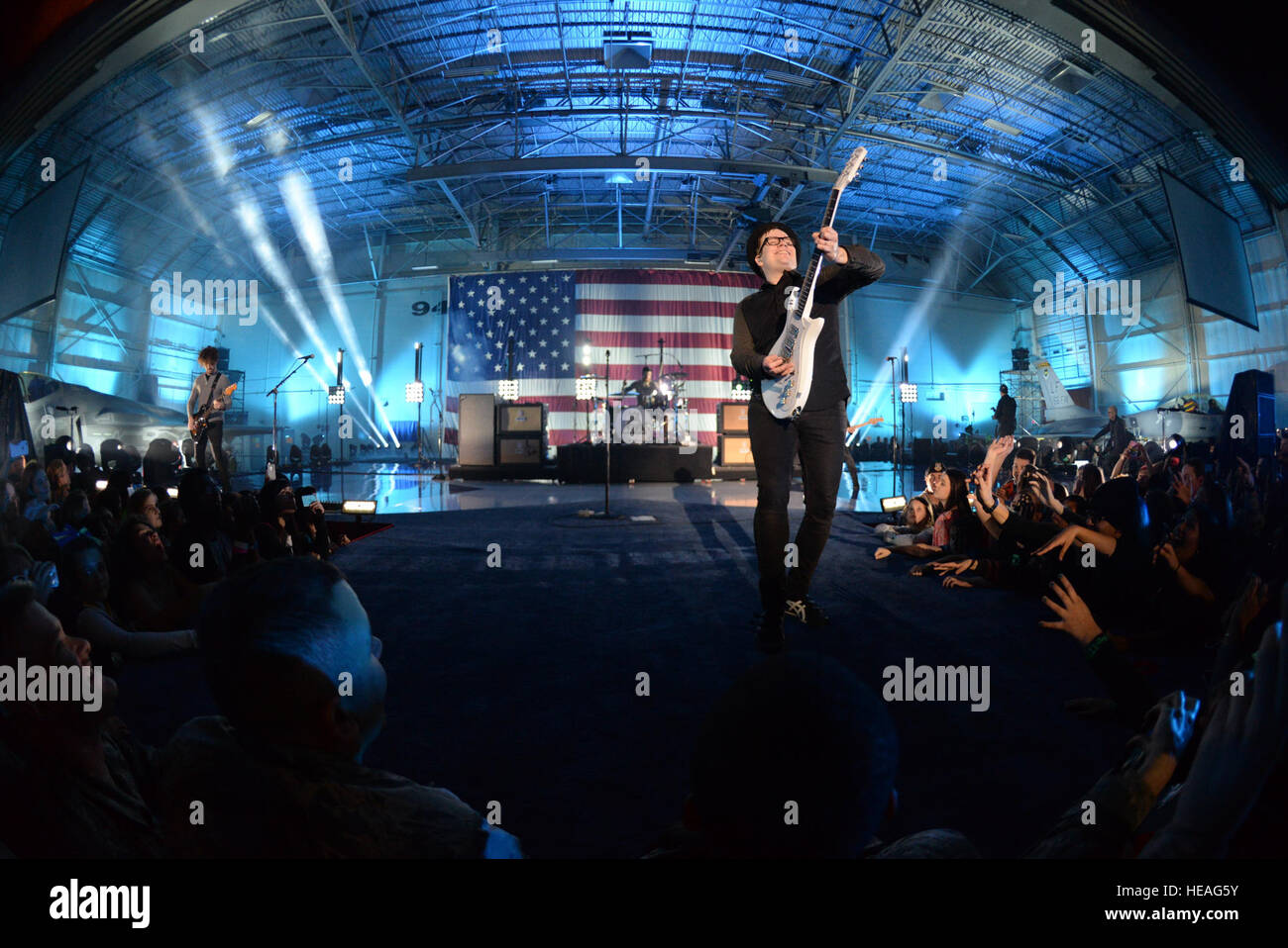 Fall Out Boy lead singer and guitarist Patrick Stump excites the crowd ...