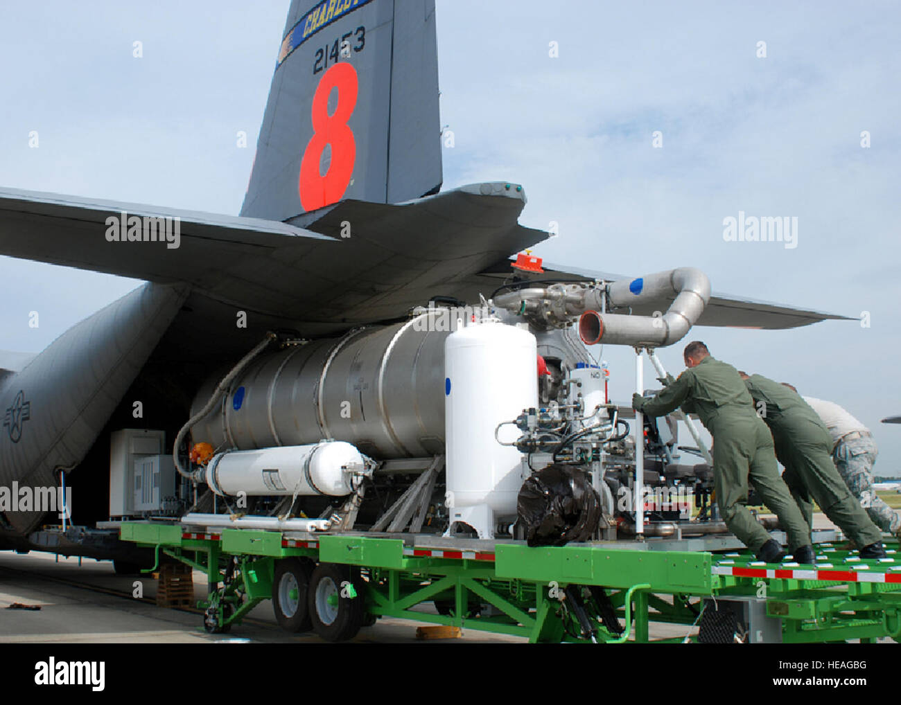 Loadmasters and ground crew members from the 145th Airlift Wing, North ...