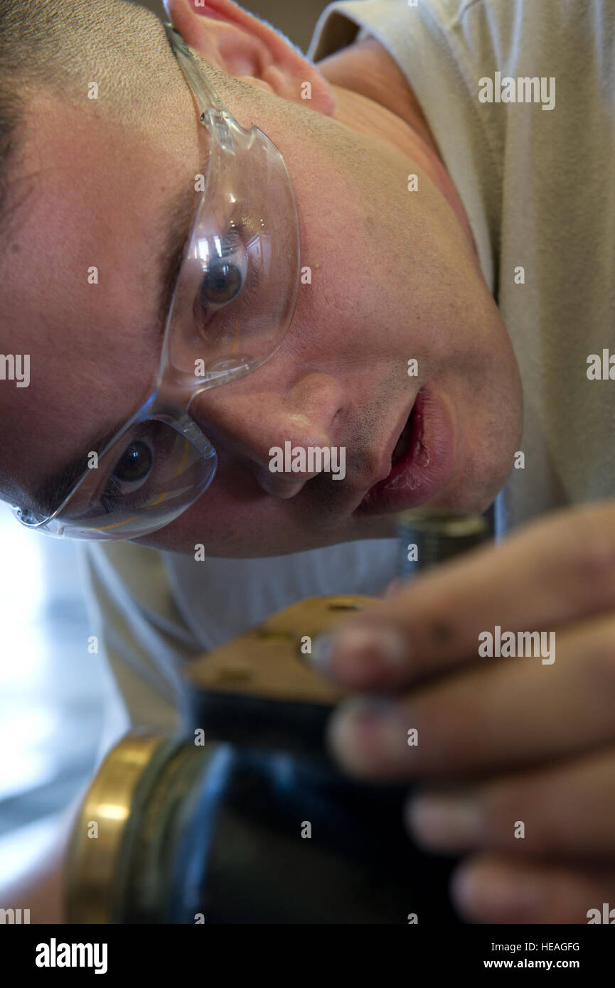 Senior Airman David Chapa, 49th Logistics Readiness Squadron fire truck ...