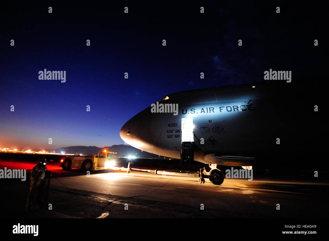 CAMP MARMAL, Afghanistan – A C-5M Super Galaxy from the 436th Airlift ...