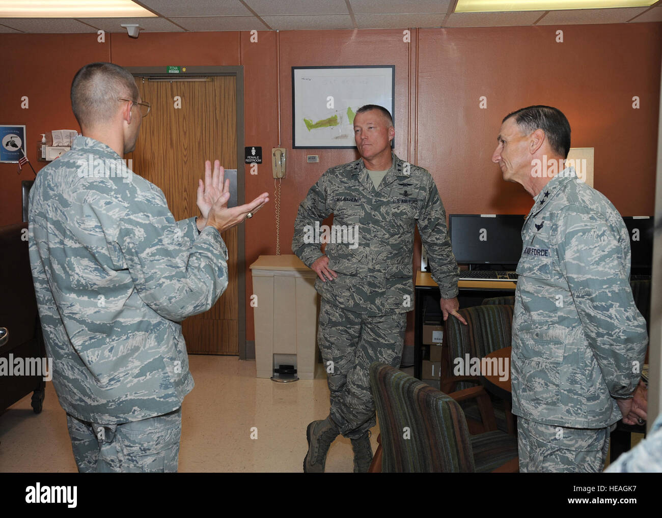 Maj. Jon Sinclair describes available services for wounded airmen at ...