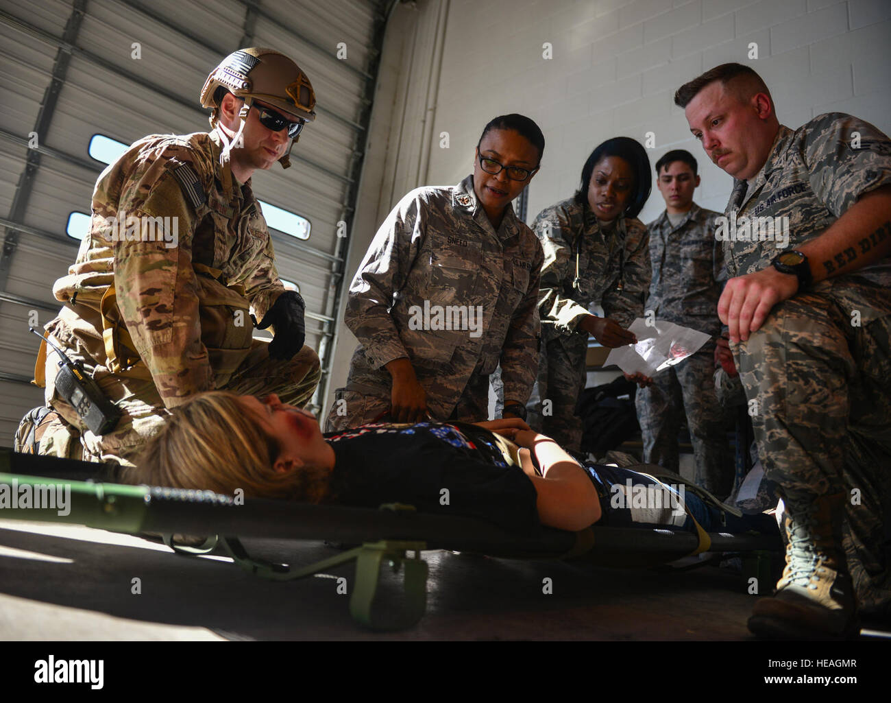 Medics with the 27th Special Operations Medical Group and volunteers ...