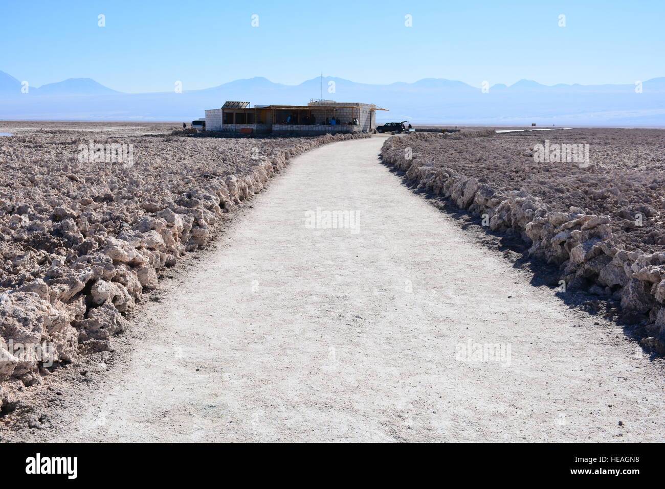 Salt flats lake in Atacama desert Chile Stock Photo - Alamy