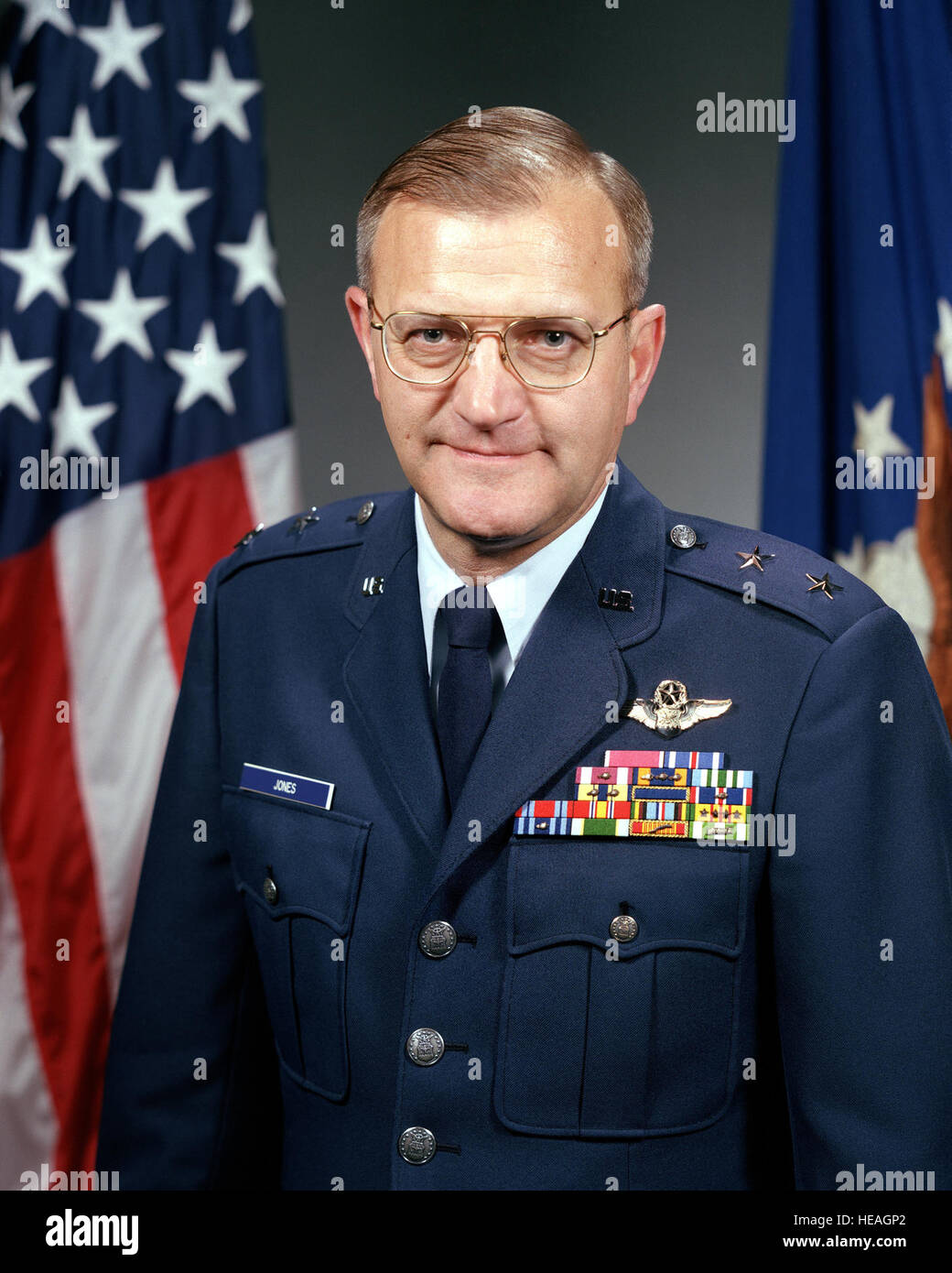 Major General James G. Jones, USAF. (Uncovered Stock Photo - Alamy