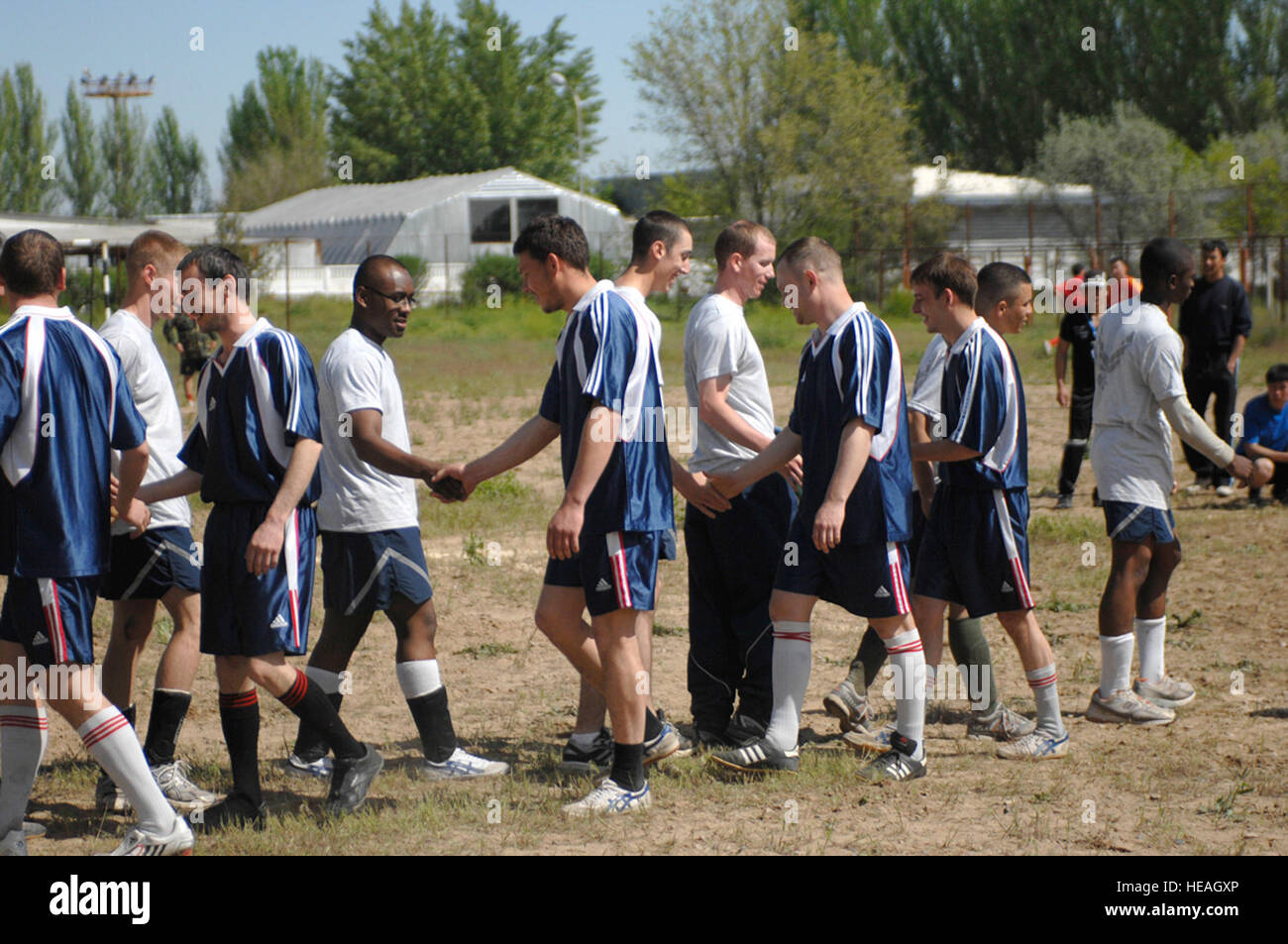 Airmen from the 376th Air Expeditionary Wing participate in a Sports ...