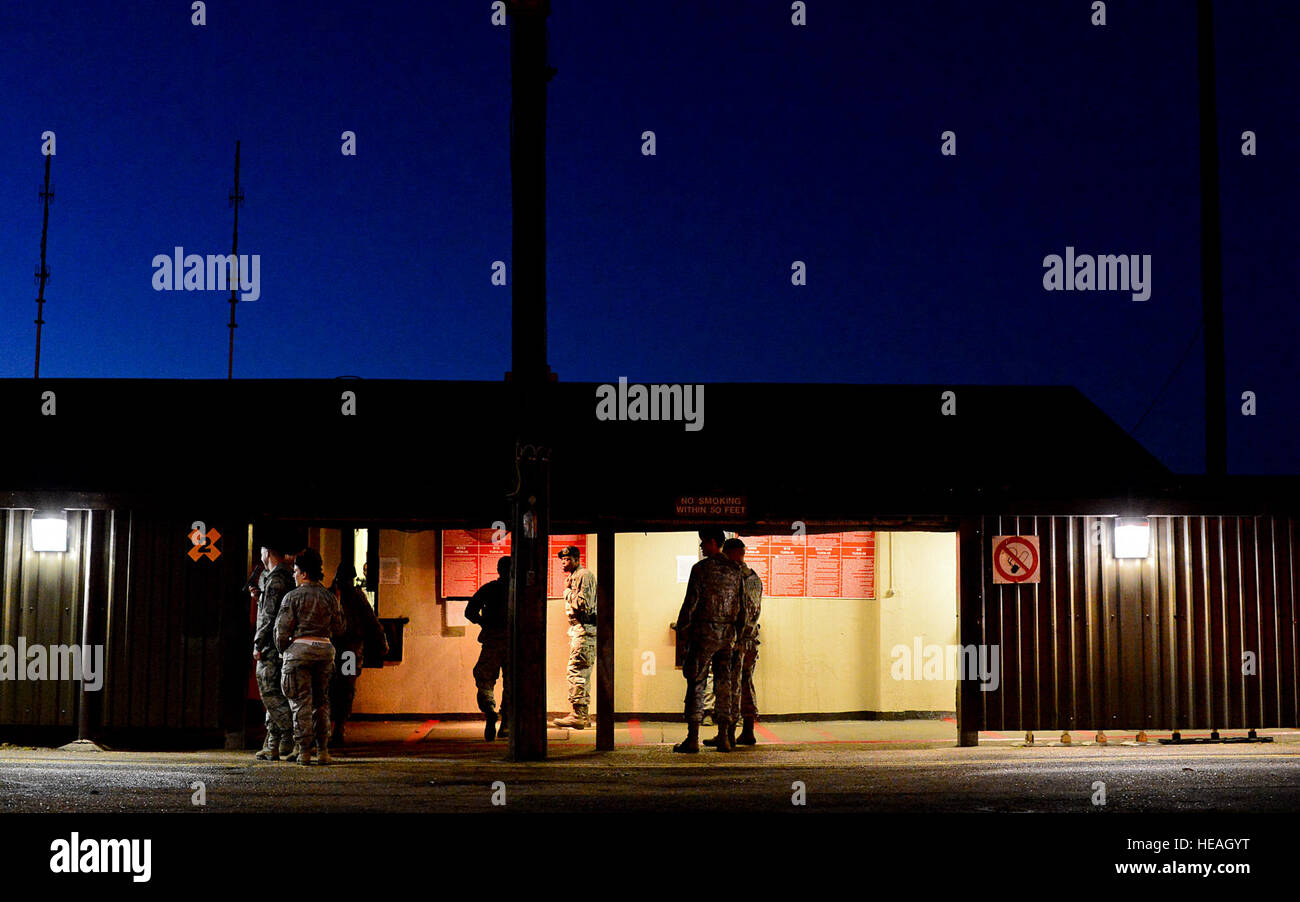 Airmen assigned to the 48th Security Forces Squadron prepare for a ...